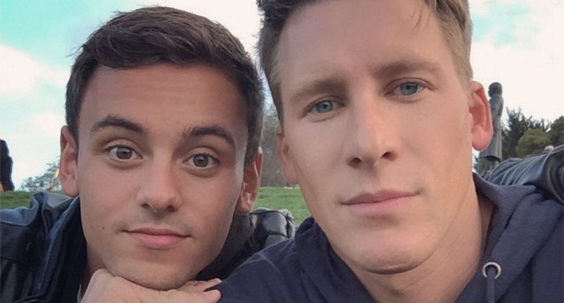 Tom Daley and Dustin Lance Black celebrate three year anniversary with ...