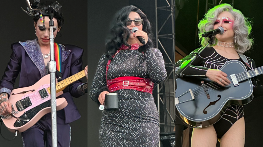 Boygenius perform in drag to protest Tennessee governor Bill Lee