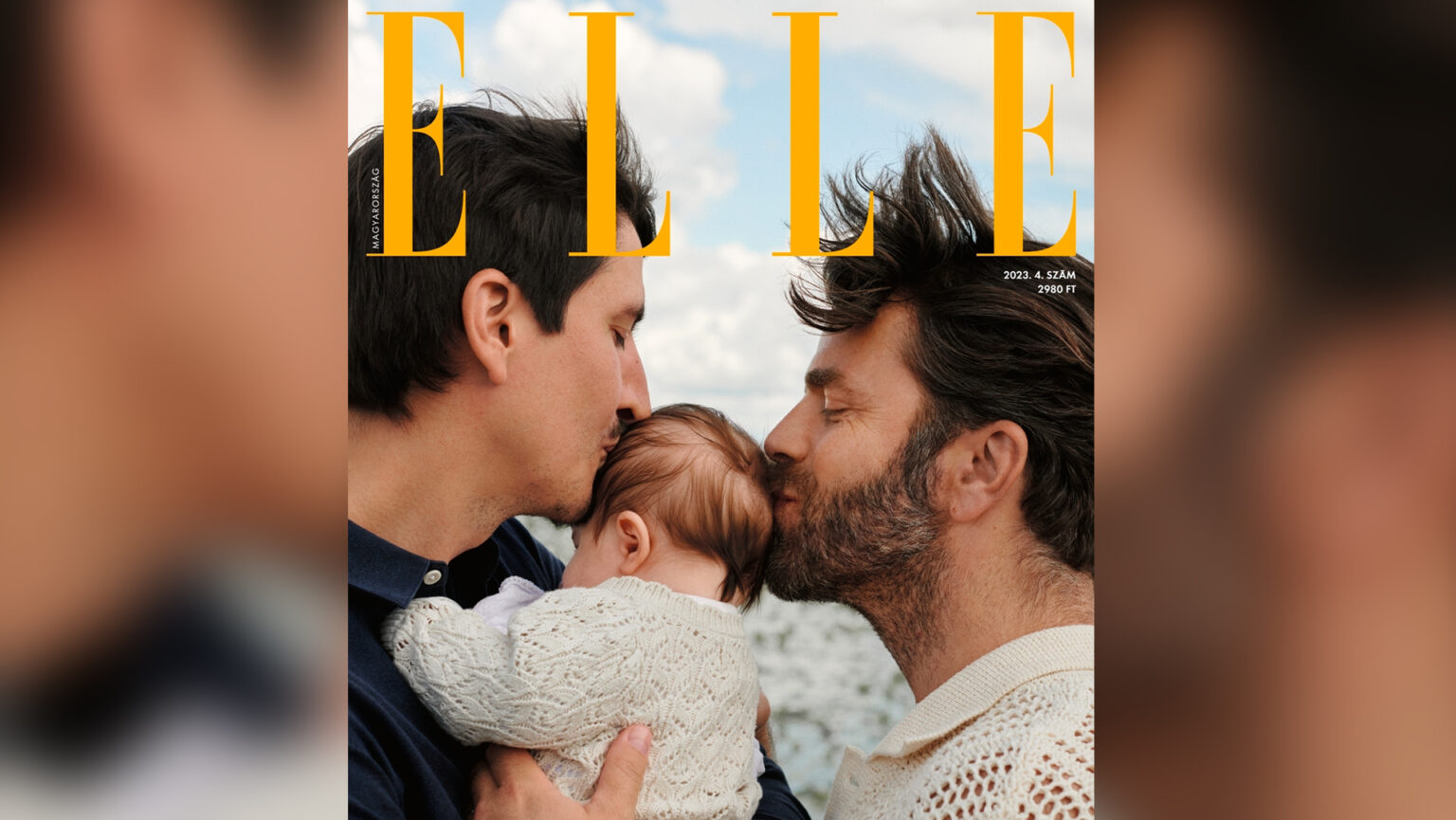 Elle Hungary: Two gay dads and their baby appear on cover in pushback ...