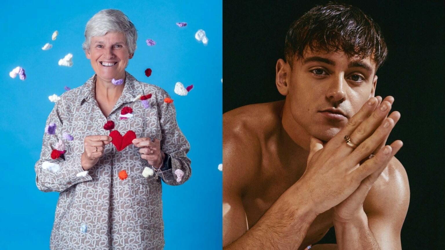 Tom Daley crocheted hearts for a widow walking Britain’s coast - Attitude